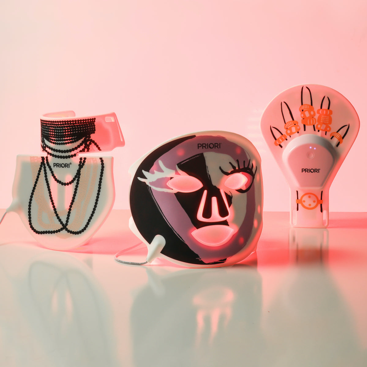 PRIORI Self Care Bundle | LED Red Light Therapy Face, Hand, Decollete ...